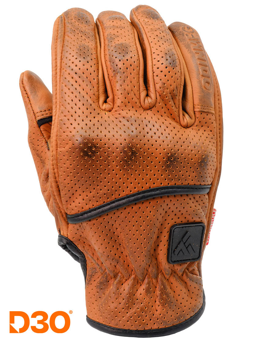 D3O Heavy Hitters Motorcycle Gloves - Wax Brown Perforated – Odin Mfg