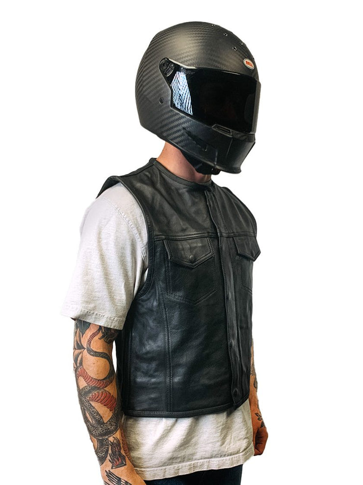 Odin Mfg Motorcycle Vests | Leather, Cordura & Denim